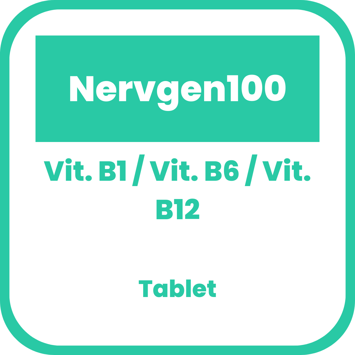 NERVGEN 100 Vitamin B Complex 100mg / 5mg / 50mcg Tablet 1's price in the Philippines | MedsGo ...